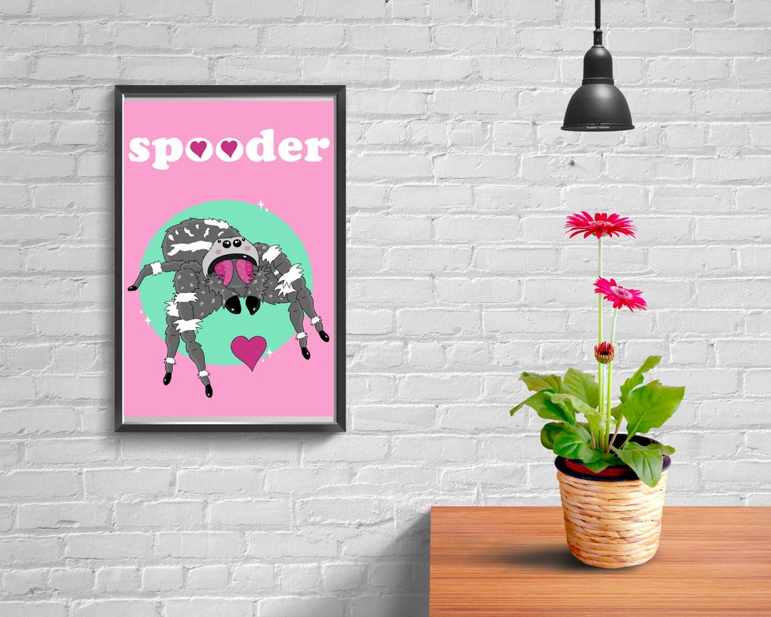 Jumping Spider Digital Print // Printable Wall Art, Poster, Digital ...