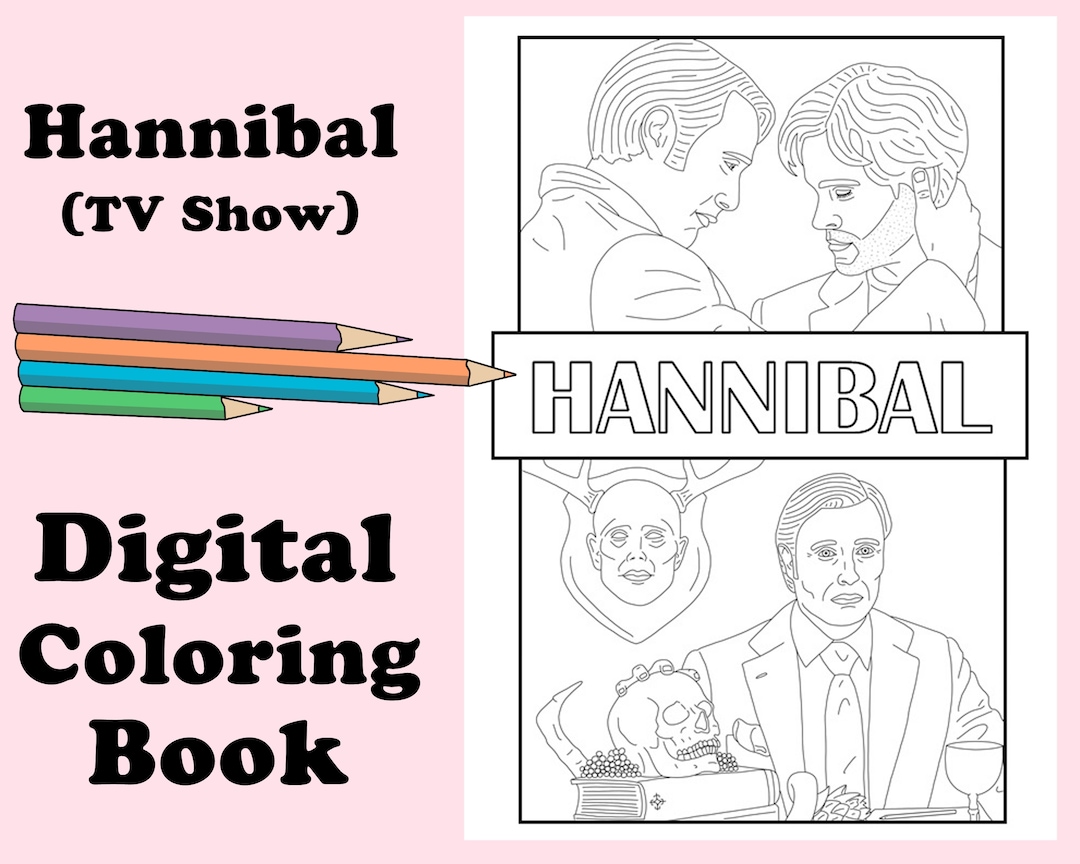 Hannibal Digital Adult Coloring Book // Instant Print PDF, Travel or ...