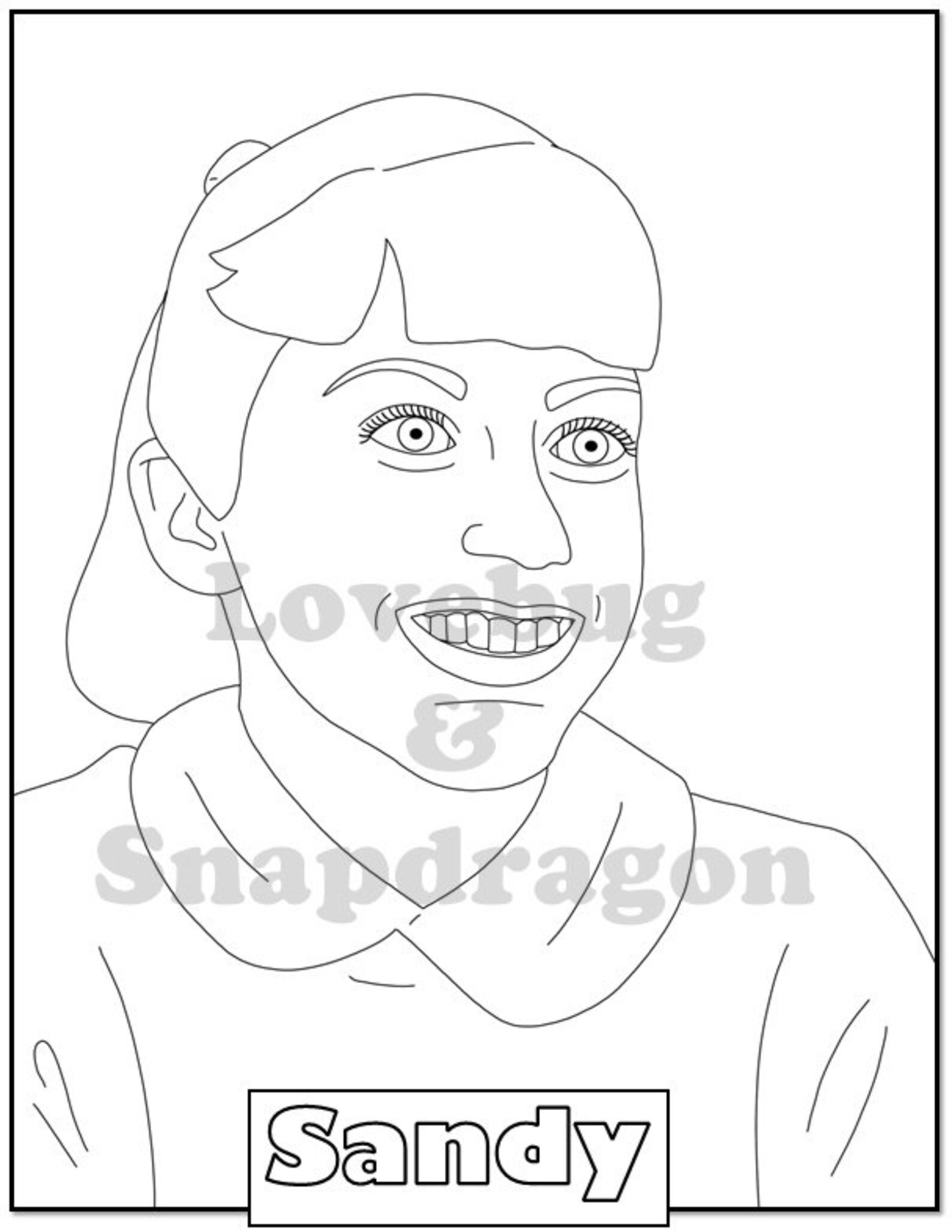 Grease Digital Adult Coloring Book // Instant Print PDF - Etsy UK