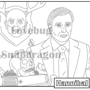 Hannibal Digital Adult Coloring Book // Instant Print PDF, Travel or ...