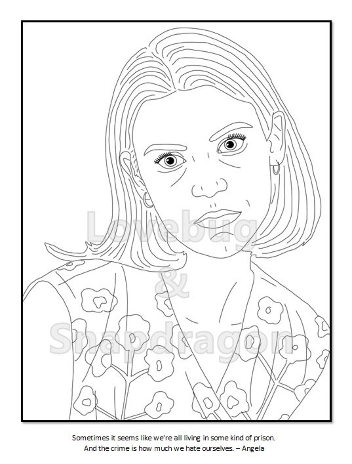 My so Called Life Coloring Book // Instant Print Digital PDF - Etsy