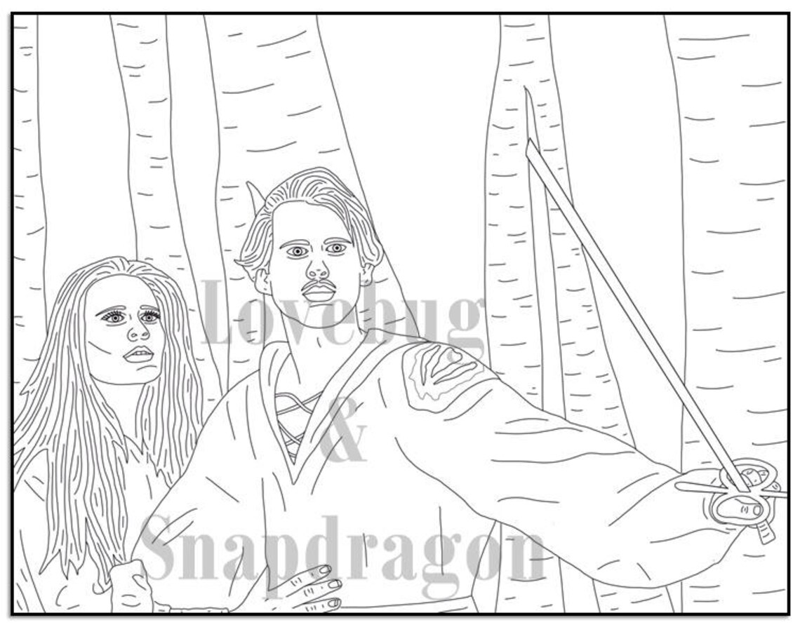 The Princess Bride Coloring Book // Instant Printable Digital | Etsy