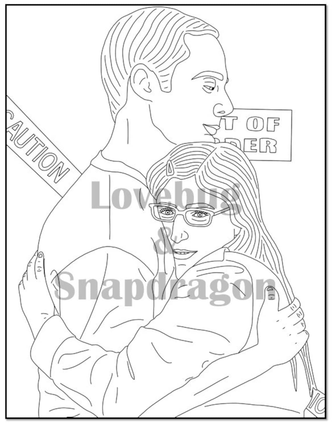 Big Bang Theory Coloring Pages Sketch Coloring Page