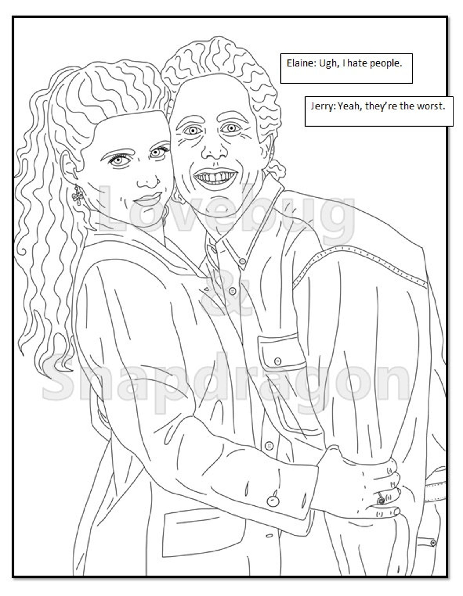 Seinfeld Digital Coloring Book // Instant Print PDF File, Travel ...