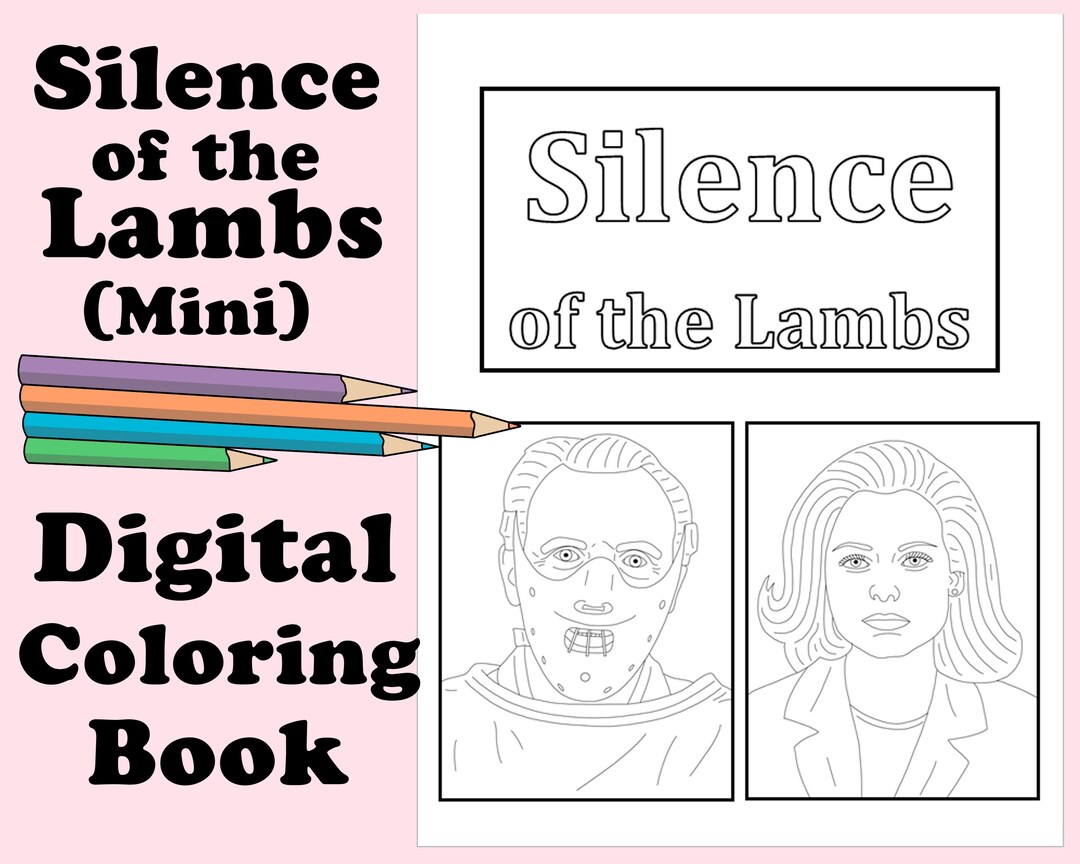 Silence of the Lambs Mini Digital Coloring Book // Instant Print PDF ...
