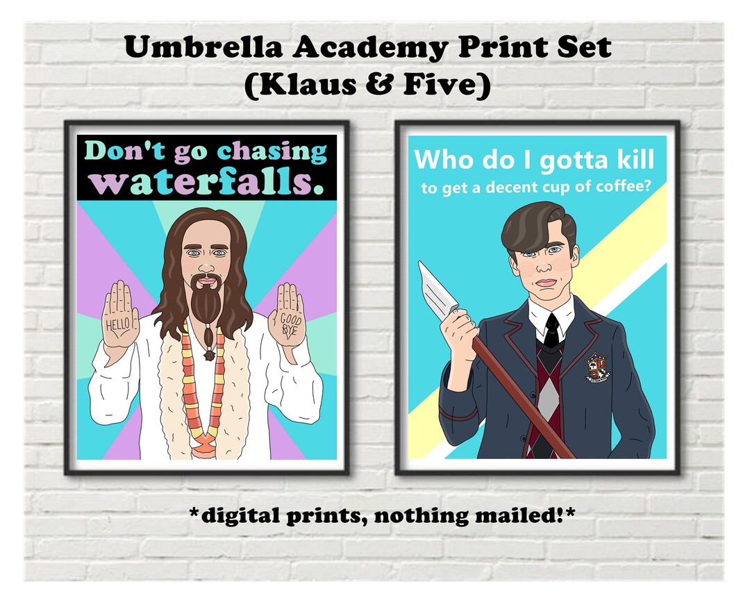 Klaus & Five Digital Print Set // Printable Wall Art, Download, Home ...