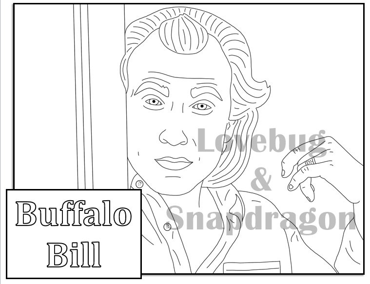 Silence of the Lambs Mini Digital Coloring Book // Instant - Etsy