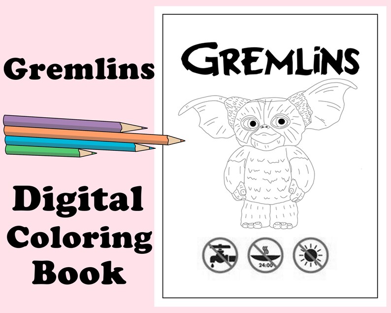 Gremlins Digital Coloring Book // Instant Print Digital PDF - Etsy Israel