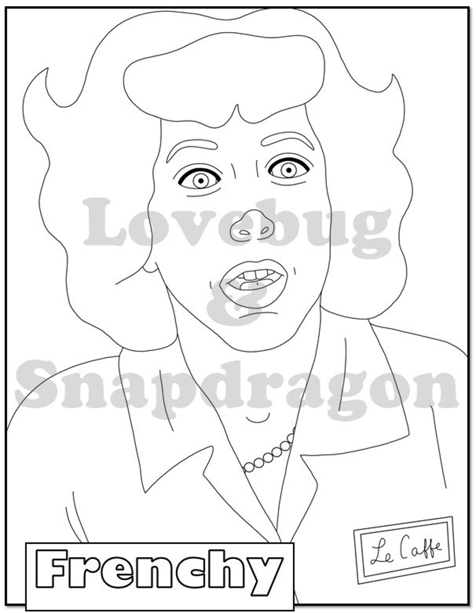 Grease Movie Coloring Book: Adult Art Therapy (printable PDF) - Etsy