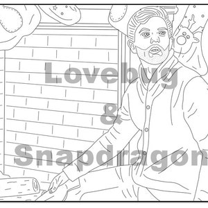 Krampus Digital Coloring Book // Christmas Color (horror), Instant ...