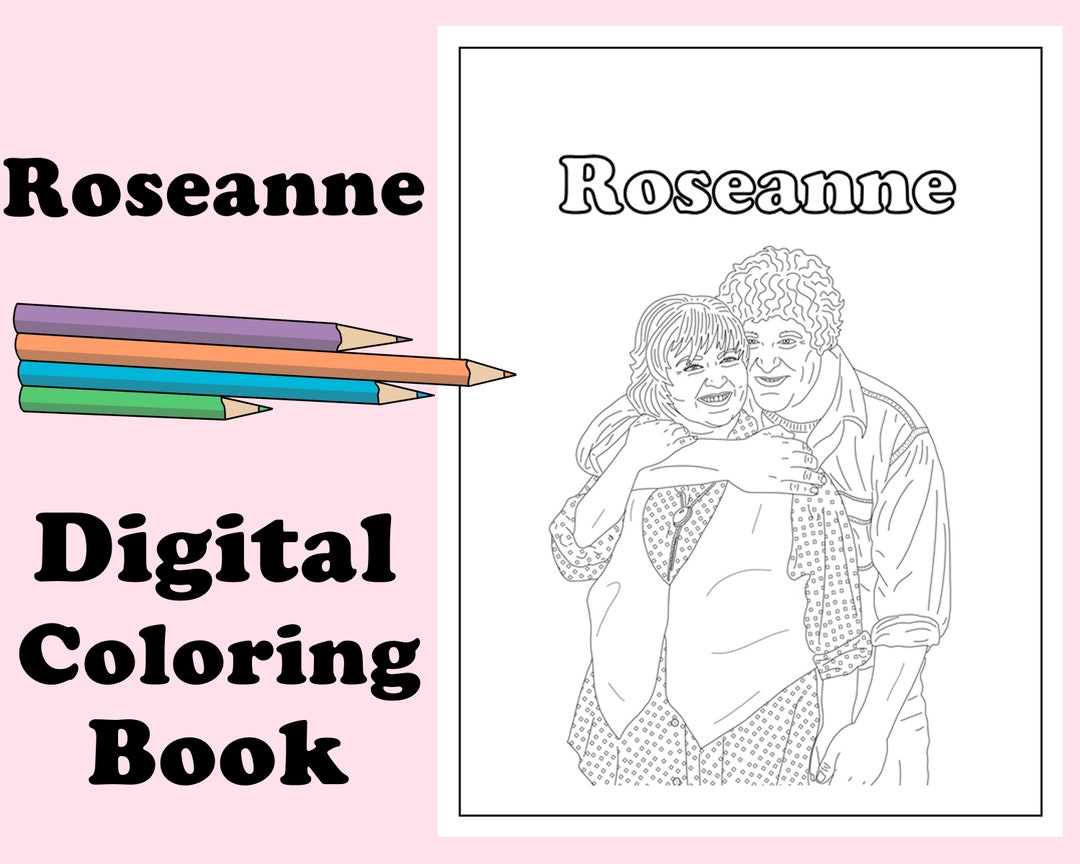 Roseanne Digital Coloring Book // Instant Print PDF (Download Now) - Etsy