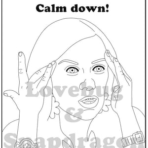 Real Housewives New York Digital Coloring Book // Instant Print, Adult ...