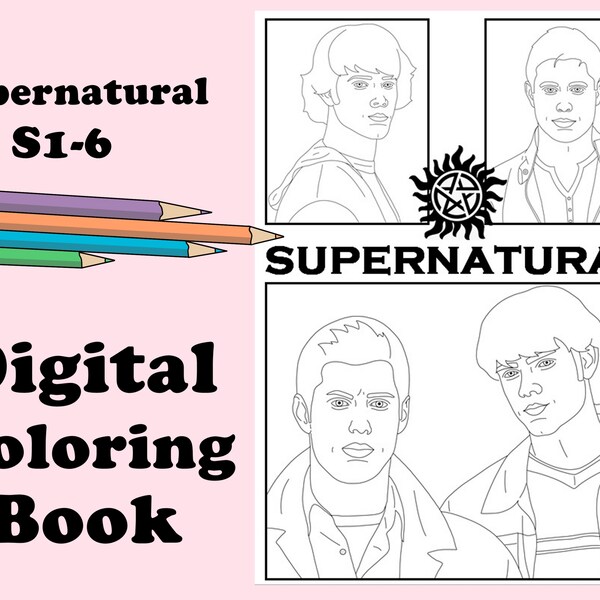 Dean Winchester Coloring Book - Etsy