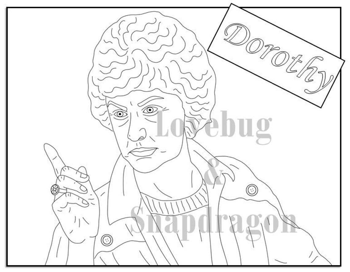 Golden Girls Digital Coloring Book // Instant Printable PDF - Etsy
