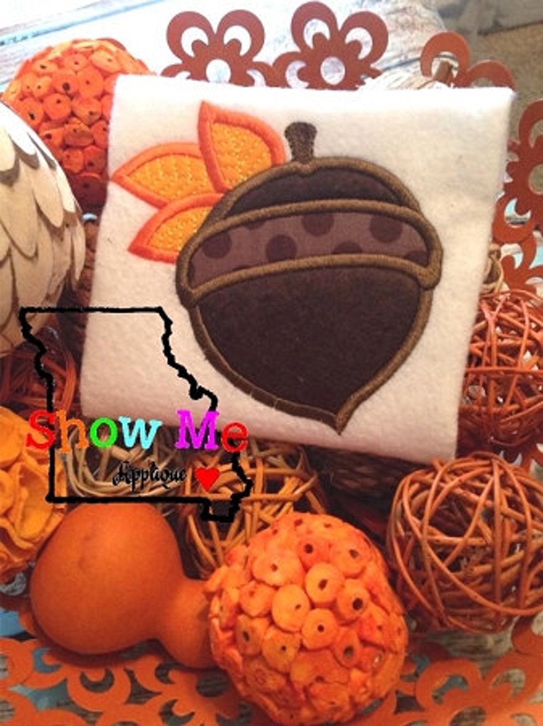 Acorn Applique Machine Embroidery Design - Etsy