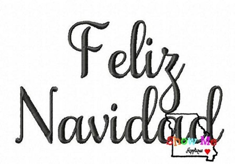 Feliz Navidad Saying Machine Embroidery Design - Etsy