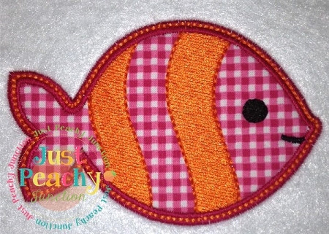 Fish Applique Machine Embroidery Design - Etsy