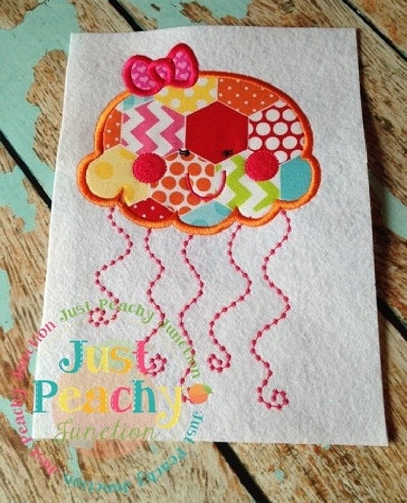 Jelly Fish Girl Applique Machine Embroidery Design - Etsy