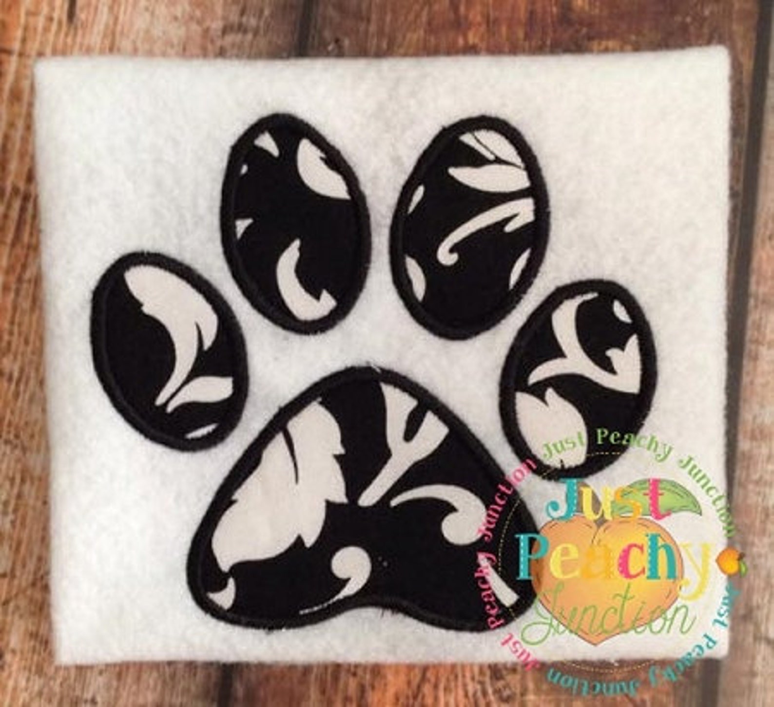 Paw Print Applique Machine Embroidery Design - Etsy