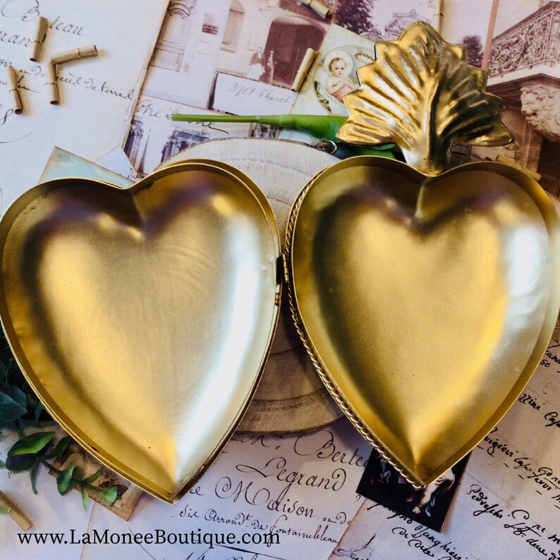 Gold Sacred Heart Prayer Box, VADE RETRO SATANA, Hanging Ornament No. 3 ...