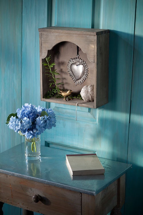 Rustic Wall Hanging or Tabletop Reliquary Niche Box from Recycled Pine