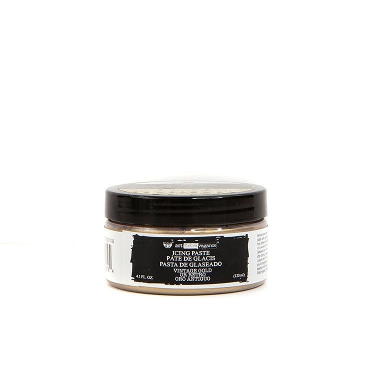 Vintage Gold Icing Paste - Art Extravagance - Finnabair - Prima 4.0 oz. Jar