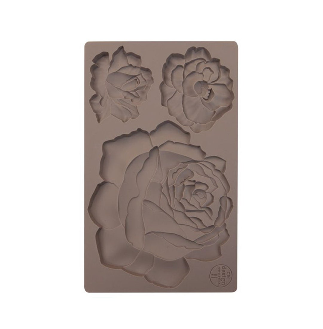 Etruscan Rose - Re-design Mould by Prima for Mixed Media Art, Home ...