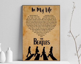 In My Life Poster | Etsy