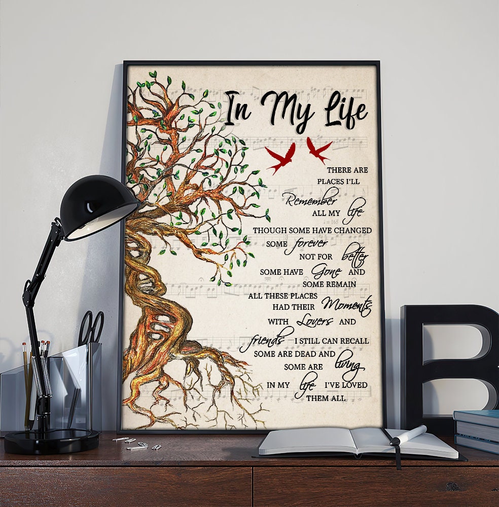 Home & Living Wall Décor Love The Beatles Music Poster In My Life ...