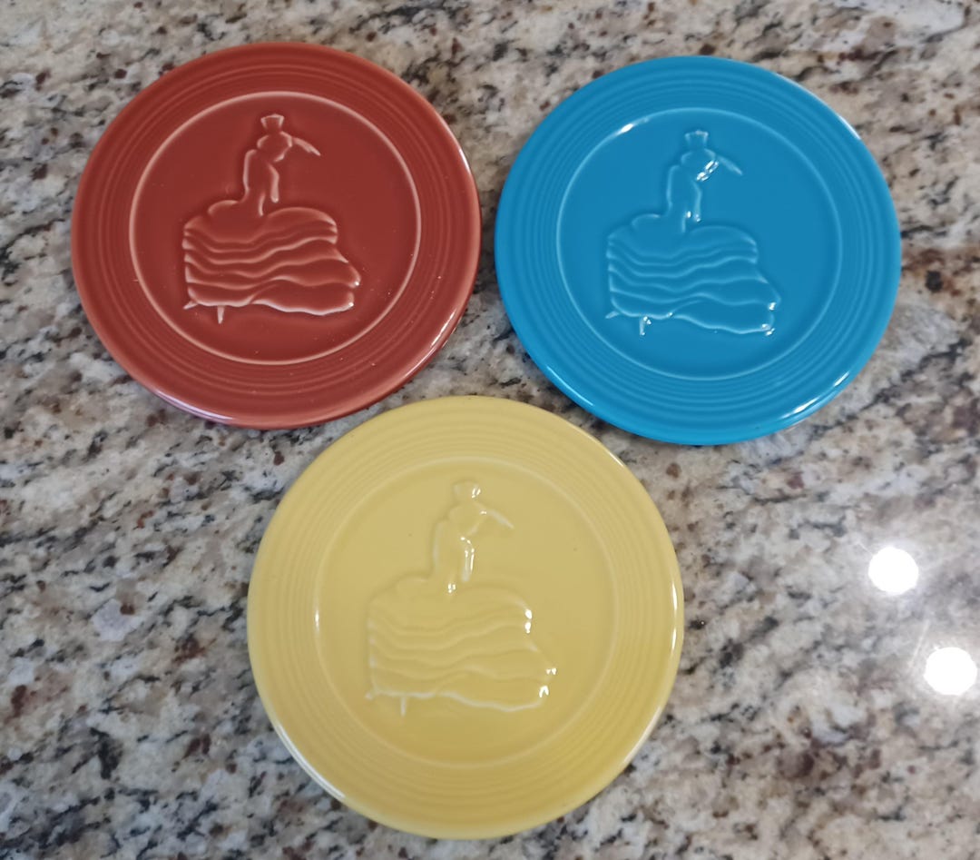 Fiestaware Trivets Set of 3 Colors Excellent Condition Homer Laughlin ...