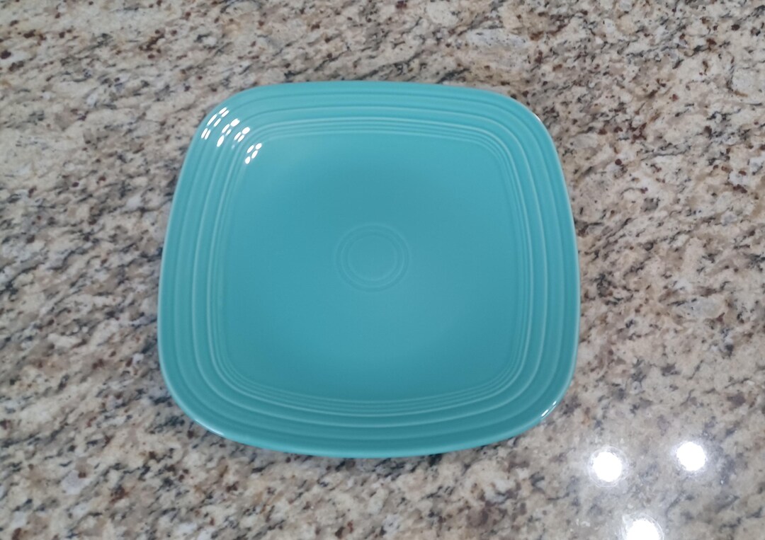 Fiestaware Turquoise Square Dinner Plate Homer Laughlin Discontinued ...