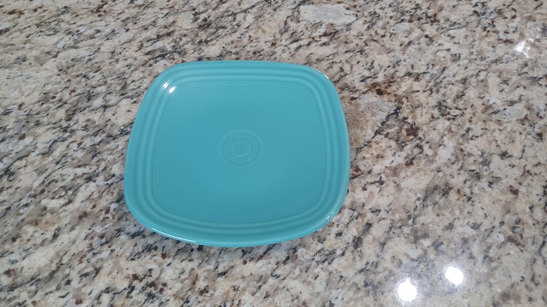 Fiestaware Turquoise Square Salad Plate Homer Laughlin Discontinued ...