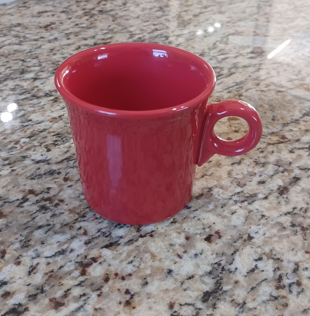 Fiestaware Scarlet Ring Handle Coffee/tea Mug Homer Laughlin - Etsy