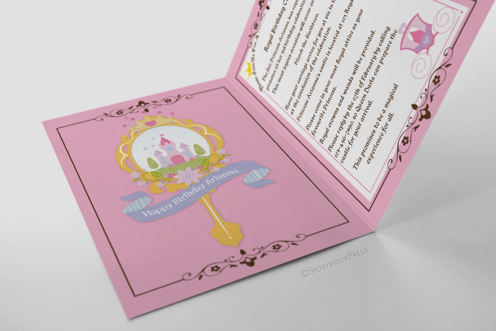 Fairy Tale Princess Storybook Invitation design Fee - Etsy