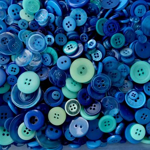 100 Blue Mix of Sewing Button 3.99 Shipping - Etsy