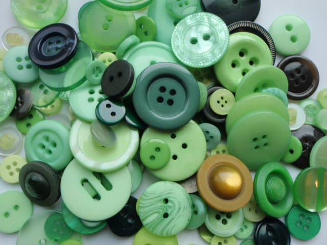 Green Sewing Button Mix 5 to 30mm | Etsy