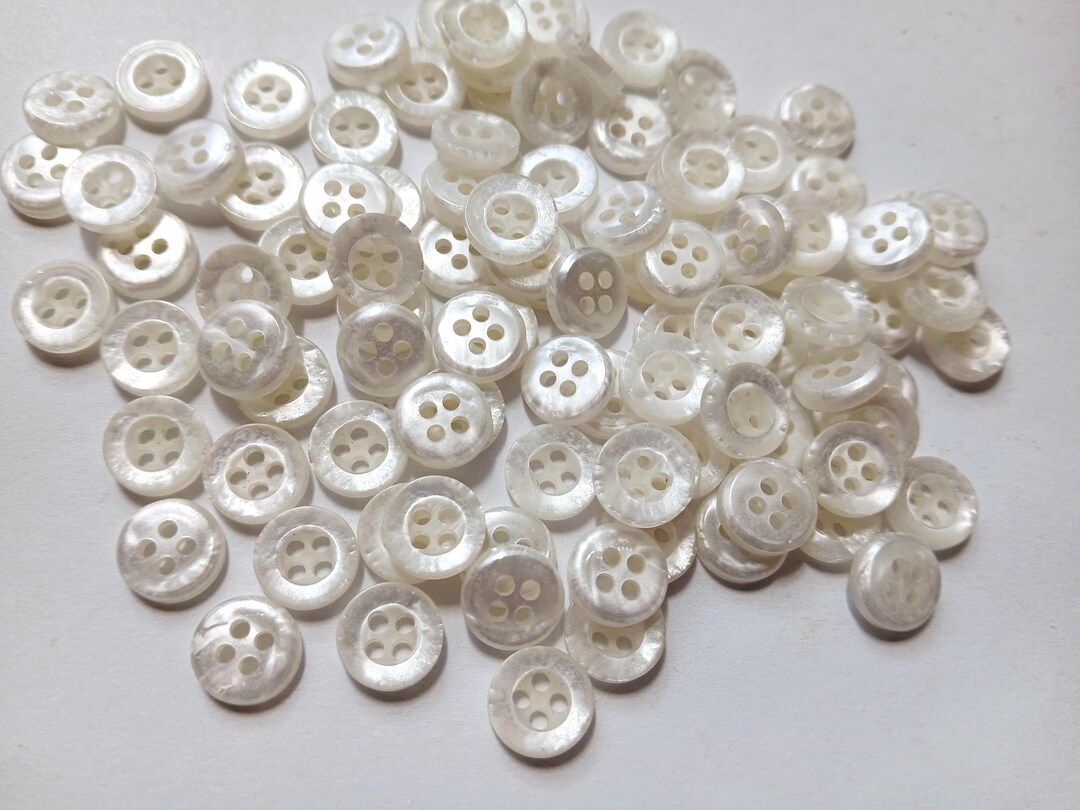 100 White Sewing Buttons 3/8ths Inch EIL - Etsy