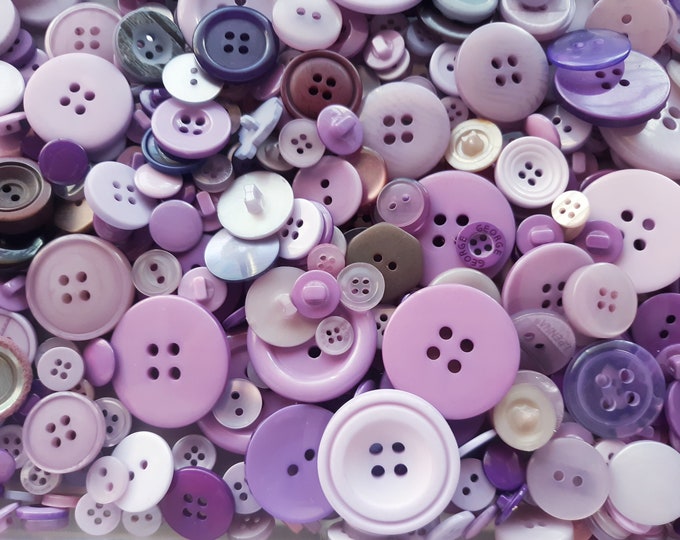 Purple Sewing Button Mix 5 to 30mm - Etsy