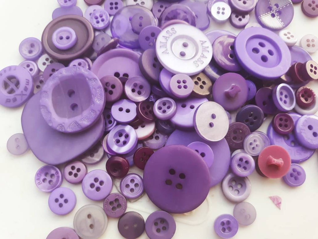 Purple Sewing Button Mix 5 to 30mm - Etsy