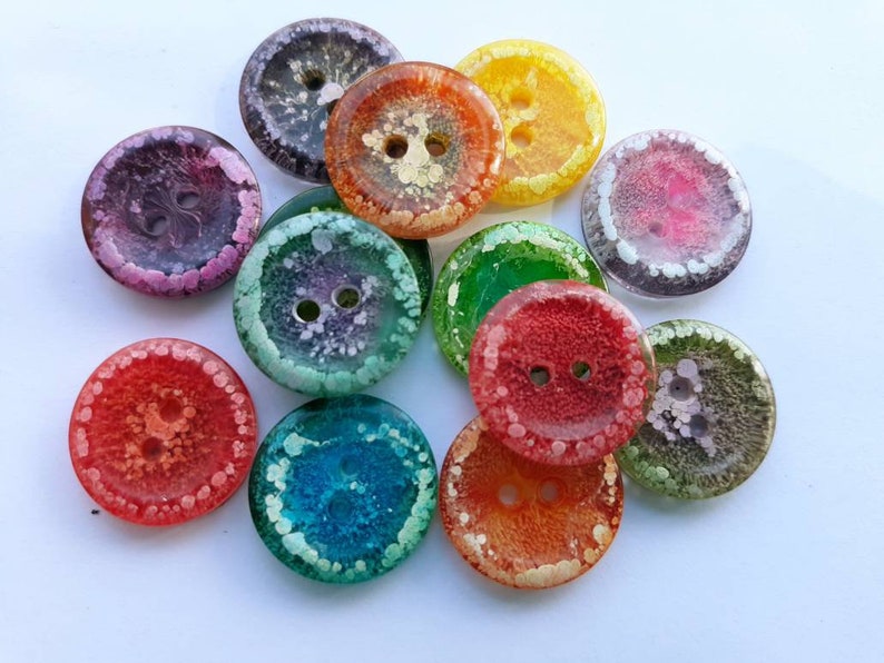 13 Button Rainbow of Colors 5/8 Inch Small Statement Buttons - Etsy