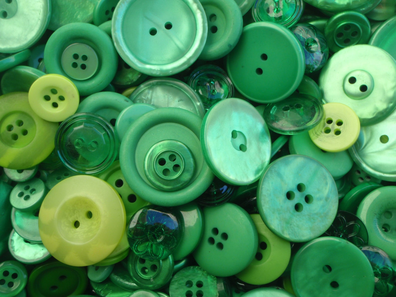 Green Sewing Button Mix 5 to 30mm | Etsy