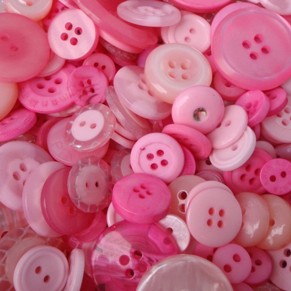 Pink Glass Button - Etsy