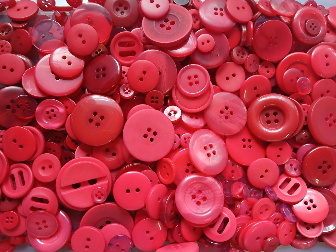 100 Red Mix of Sewing Buttons 3.99 Shipping - Etsy