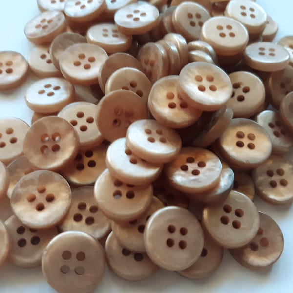 Vintage 1/2 Inch Brown Buttons - Etsy