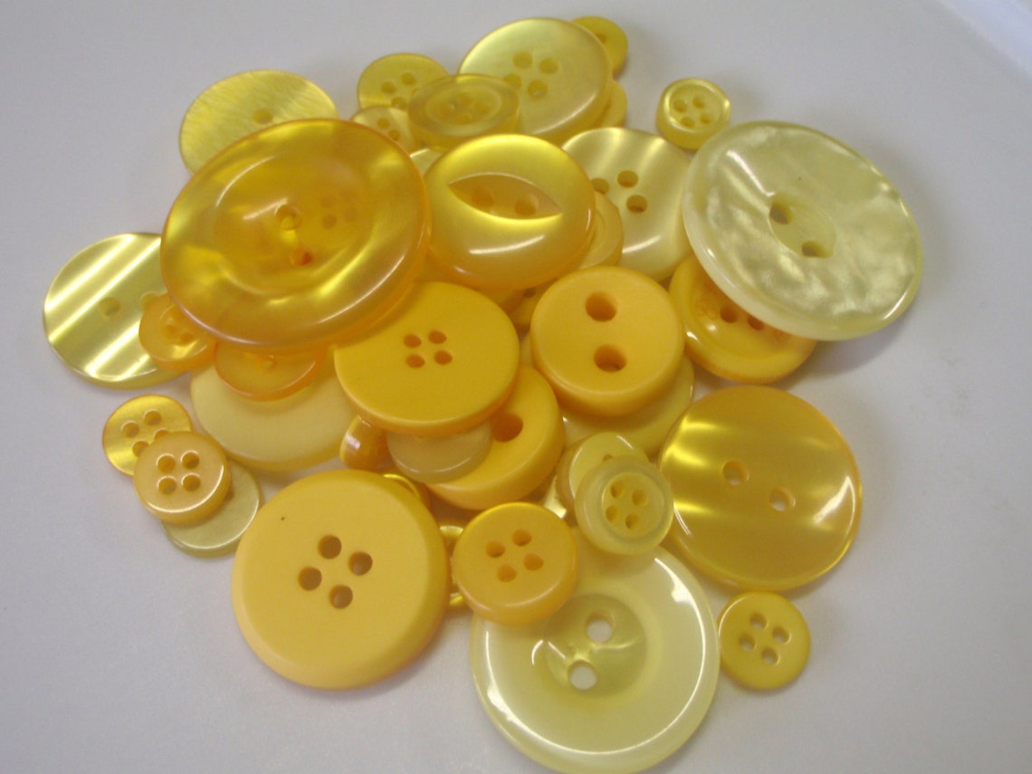 Yellow Sewing Button Mix 5 to 30mm - Etsy