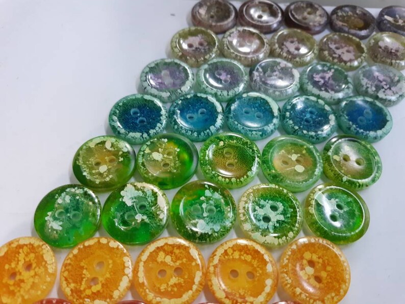 13 Button Rainbow of Colors 5/8 Inch Small Statement Buttons - Etsy