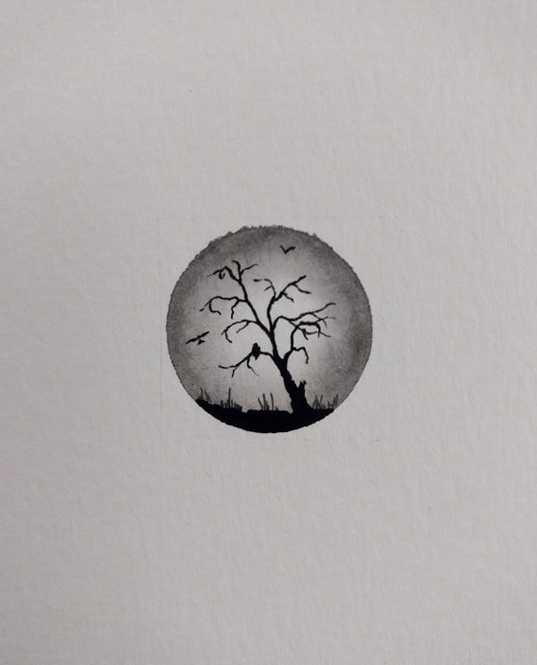 Reaching Out - Creepy Haunted Spooky Tree Ravens Landscape - Miniature ...