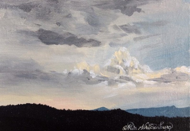 Rains Over the Well - Landscape Cloudscape Sky Sunset Rain Home Decor ...