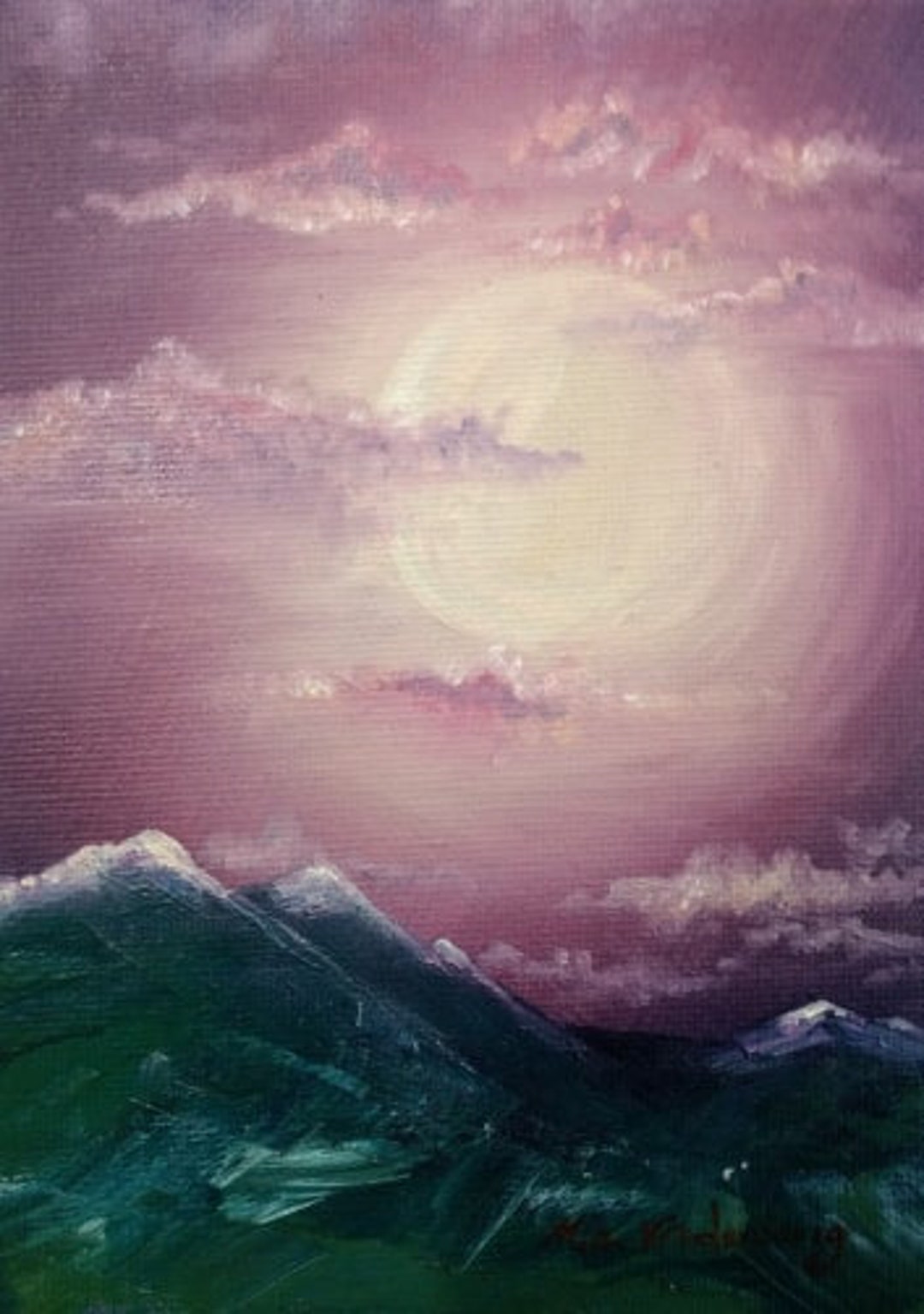 The Witching Hour - Original Oil Painting Landscape Painting Abstract ...