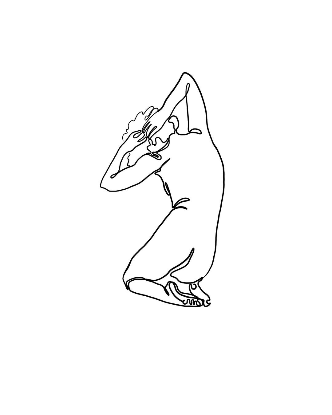 Feel - DIGITAL DOWNLOAD - 8x10 Fine Art Figure Drawing Print Home Decor ...